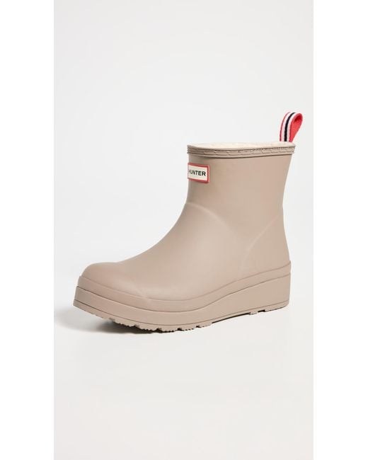 HUNTER Sherpa Lined Play Booties in White | Lyst