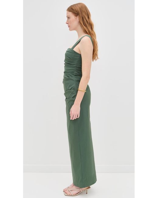 SIR. Florent Balconette Gown in Green | Lyst
