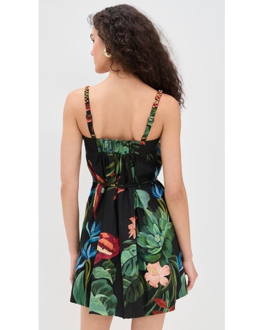 FARM Rio Sleeveless Mini Dress in Green | Lyst