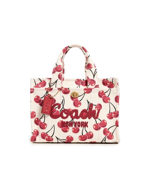 COACH Cherry Print Cargo Tote 26 in Red | Lyst