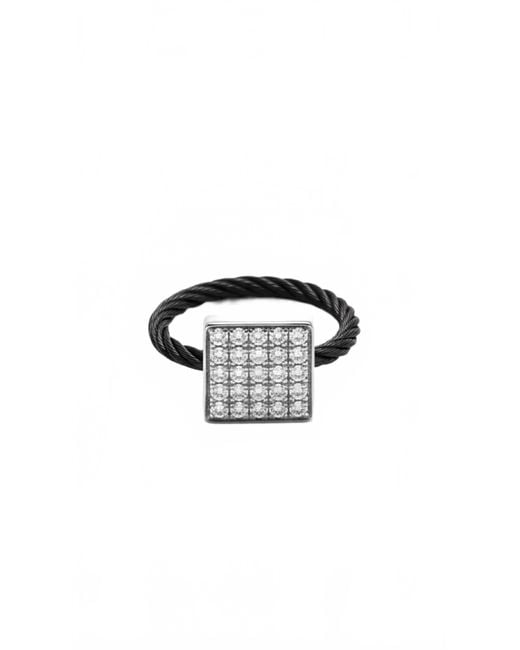 DISC Square Ring in Black | Lyst