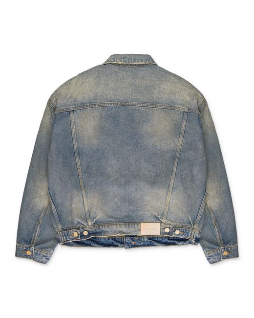 Purple Brand Vintage Dirty Oversized Denim Jackets in Gray for Men | Lyst