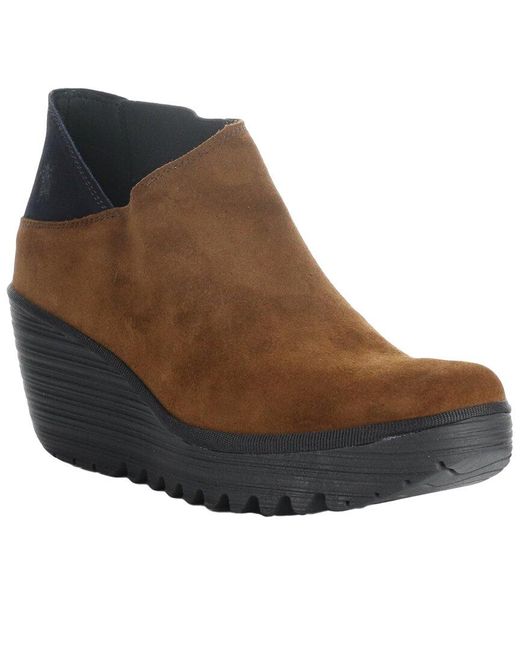 Fly London Yego Suede Boot in Brown | Lyst