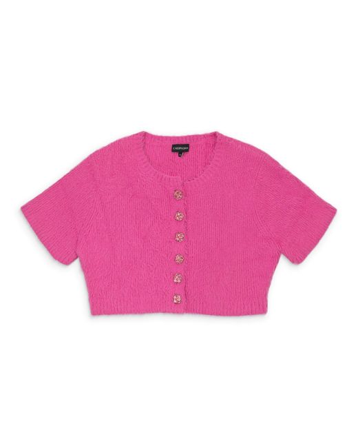 CALLIPYGIAN Ss Furry Fuchsia Cardigan in Pink | Lyst