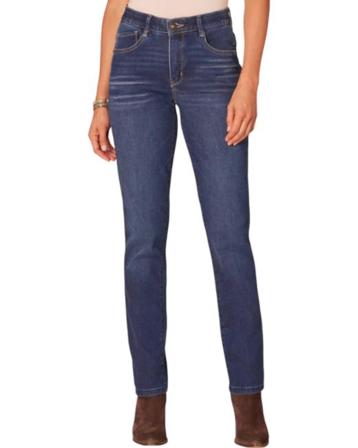 Democracy High Rise Denim Straight Leg Jeans in Blue | Lyst