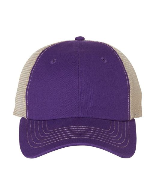 Sportsman Contrast-Stitch Mesh-Back Cap in Purple for Men | Lyst