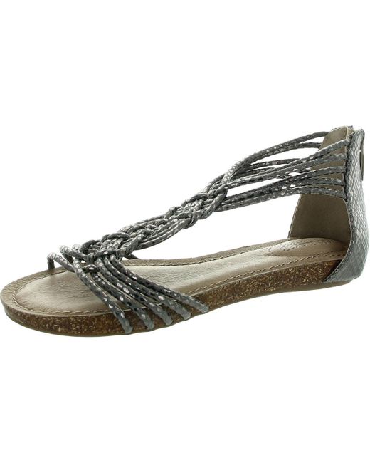 Adam Tucker Me Too Cali 5 Woven Metallic Strappy Sandals | Lyst