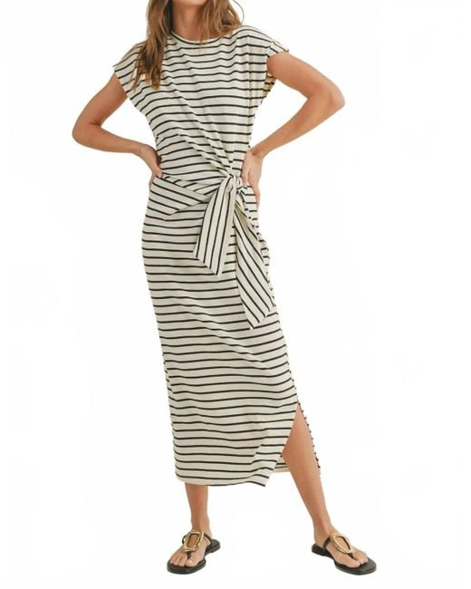 Miou Muse Muse Stripe Midi Dress | Lyst