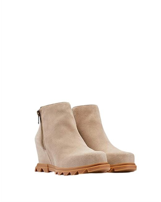 Sorel Waterproof Wedge Fashion Boots in Natural | Lyst