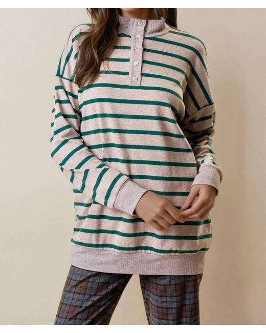 Doe And Rae Valley Striped Top | Lyst