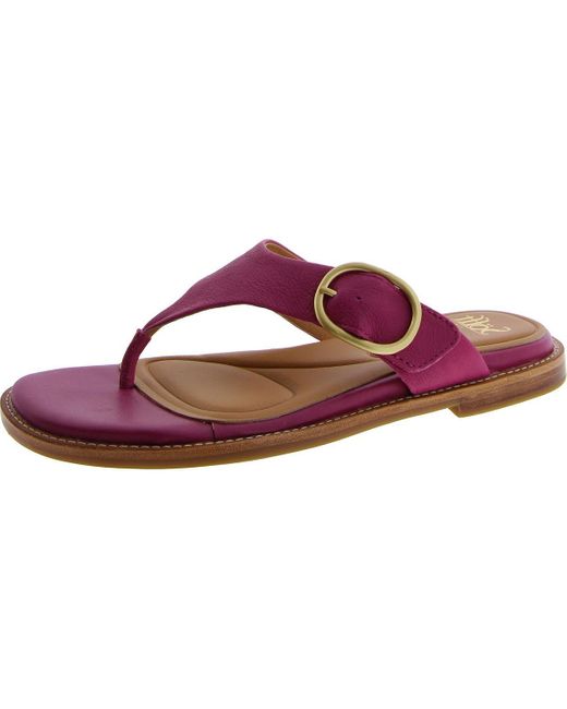 Söfft Nancia Leather Slip On Flip-Flops in Purple | Lyst