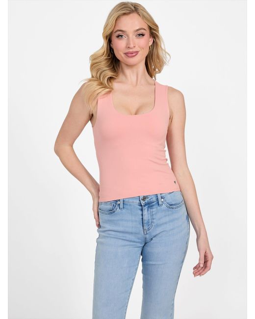 Guess Melina Tank in Blue | Lyst