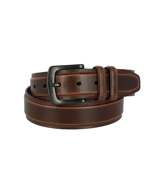 Columbia Leather Double Loop Padded Belt in Brown for Men | Lyst