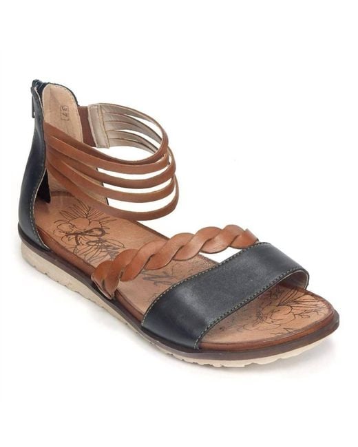 Rieker Back Zip Sandals in Metallic | Lyst