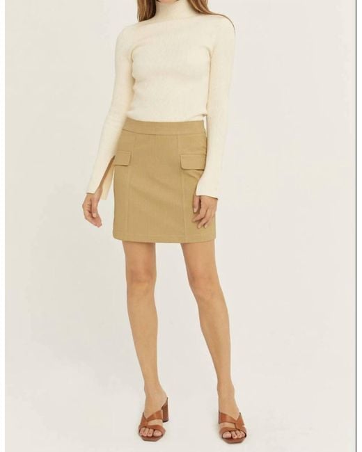 Crescent Short Skirt in Natural | Lyst