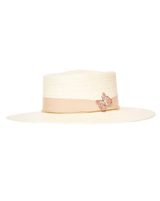 Freya Butterfly Hat in White | Lyst