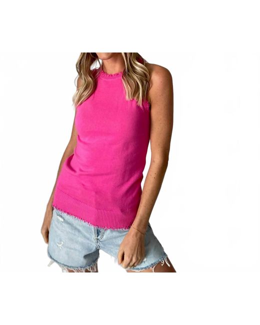Six Fifty Fringe Tank Top in Pink | Lyst
