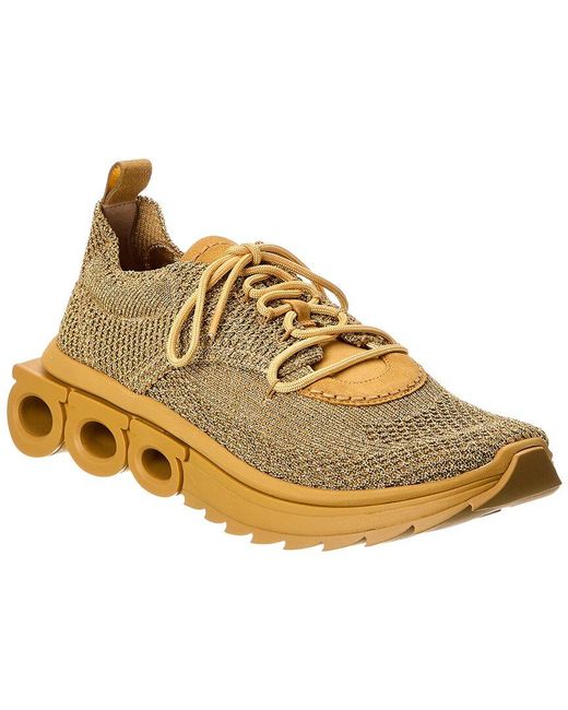 Ferragamo Nima Metallic Knit Sneaker for Men | Lyst