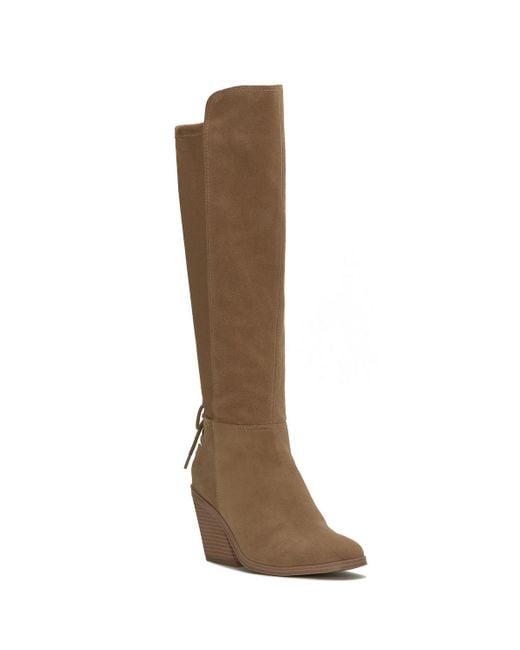 Lucky Brand Mekinna Suede Tall Knee-High Boots in Brown | Lyst