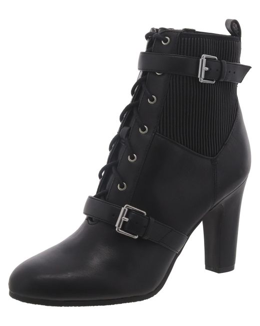 Sam Edelman Skylar Zipper Block Heel Ankle Boots in Black | Lyst