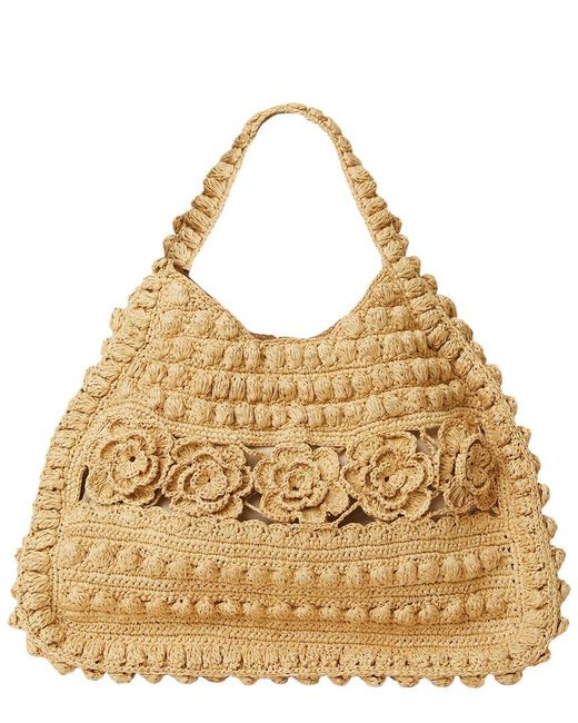 BTB Los Angeles Vienna Large Straw Shoulder Bag in Metallic | Lyst