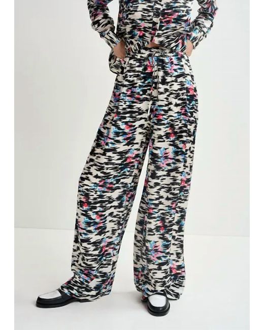 Essentiel Antwerp Helena Wide Leg Track Pants in White | Lyst