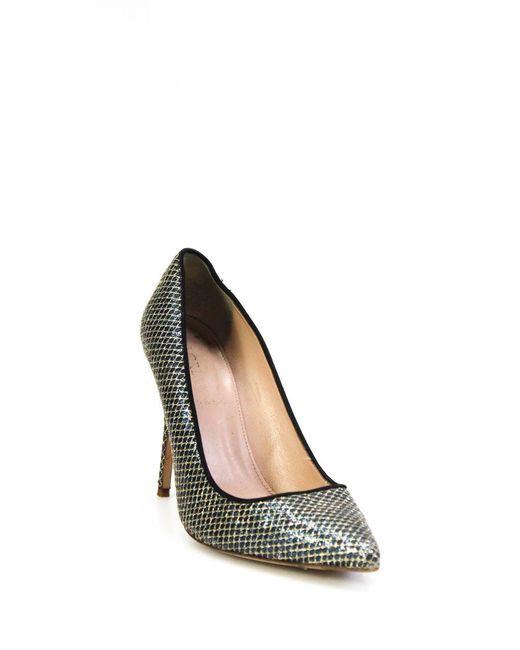 J.Crew J Crew Tone Mesh Textured Stiletto Heels Pumps in White | Lyst