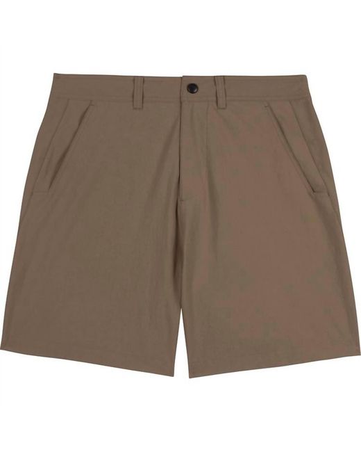 Genteal Dockside Performance Short in Brown for Men | Lyst