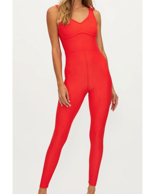 Beach Riot Rosalie Catsuit in Red | Lyst