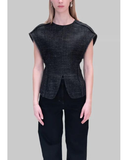 Tela Ostrik Tweed Vest in Blue | Lyst