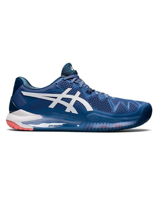 Asics Gel-Resolution 8 Tennis Shoes in Blue for Men | Lyst