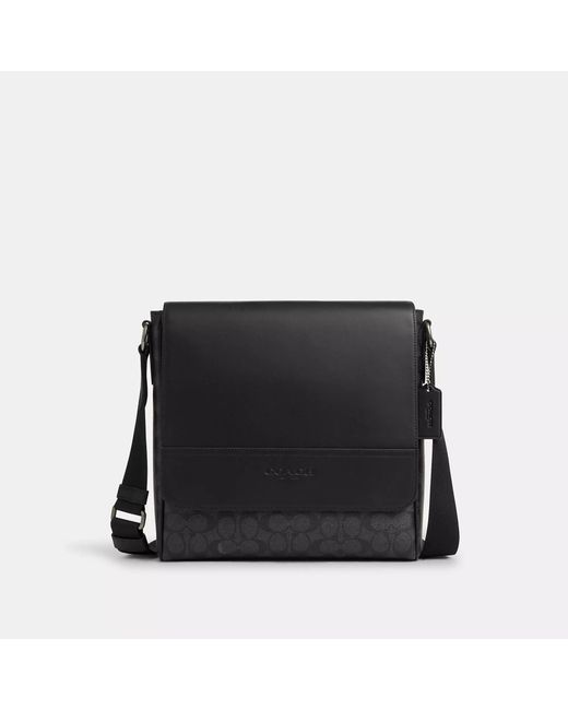COACH Houston Map Bag in Black | Lyst