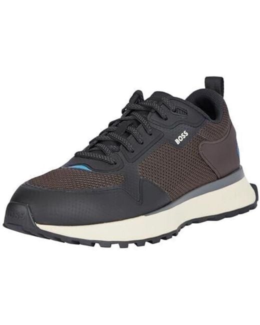 Boss Jonah Running Sneaker Open In Black For Men Lyst