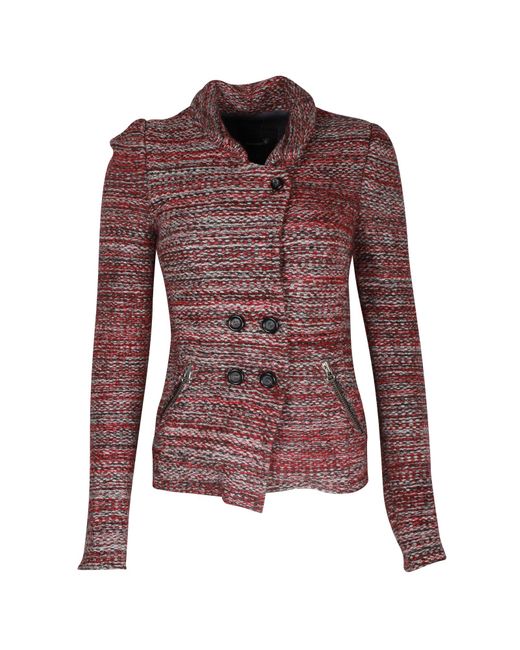 Isabel Marant Tweed Pattern Evening Jacket in Red | Lyst