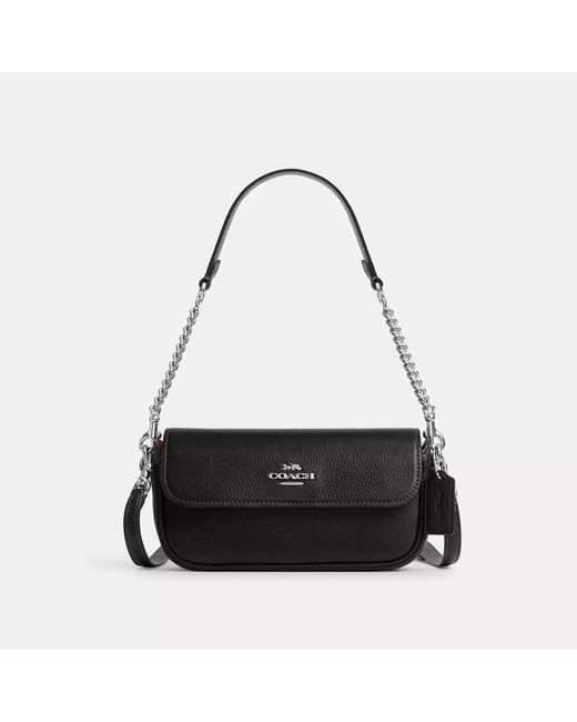 COACH Hailey Flap Bag in Black | Lyst