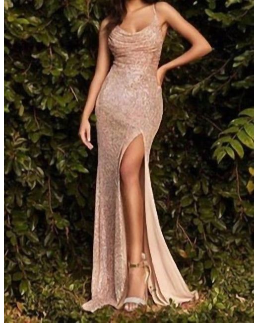 17 Young Dress Betsy Gown: Long Formal Sequin Gown | Lyst