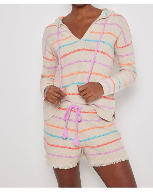 Lisa Todd Quick Stitch Striped Short in Pink | Lyst