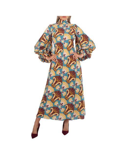 La DoubleJ Dendera Medici Midi Dress in Green | Lyst
