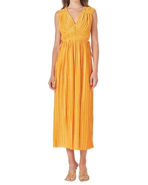Endless Rose Fusion Midi Dress in Yellow | Lyst