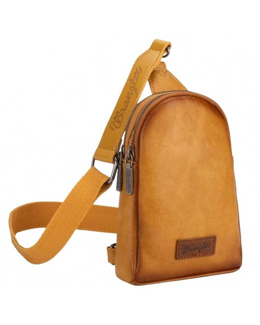 Wrangler Sling Crossbody Bag in Orange | Lyst