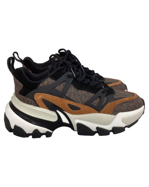 Michael Kors Nick Logo Trainer in Black | Lyst