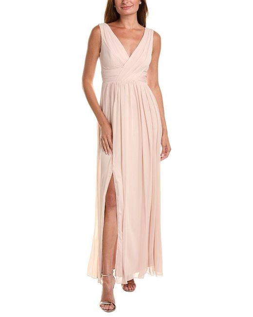 The Dessy Group Dessy Collection Draped Maxi Dress in Pink | Lyst