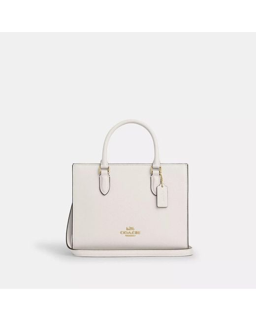COACH Maggie Small Tote Bag in Natural | Lyst
