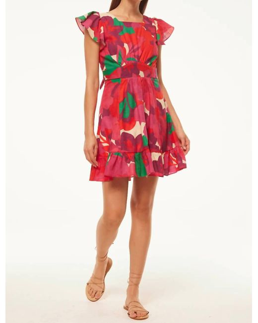 MISA Los Angles Belinda Mini Dress in Red | Lyst