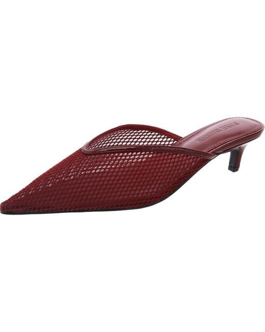 Steve Madden Livia Padded Insole Mesh Kitten Heels in Red | Lyst