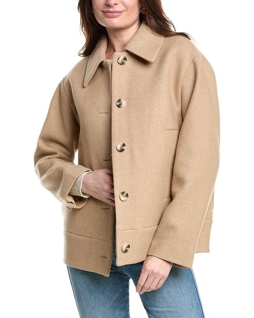 Marimekko Askelma Wool-Blend Jacket in Natural | Lyst