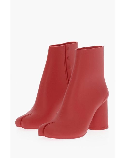 Maison Margiela Mm22 Pvc Tabi Ankle Boots With Embellished By Side ...
