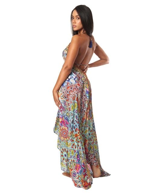 La Moda Clothing Miami Halter Maxi Dress in White | Lyst