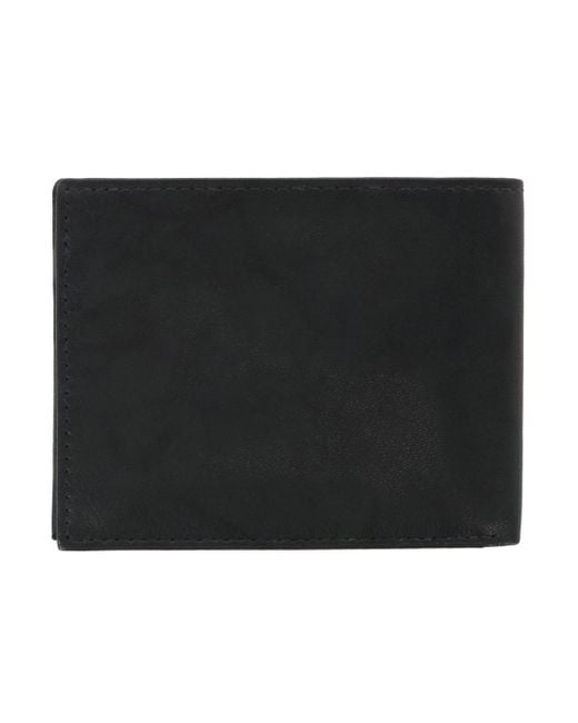 Buxton Dakota Leather Rfid Bifold Wallet in Black for Men | Lyst