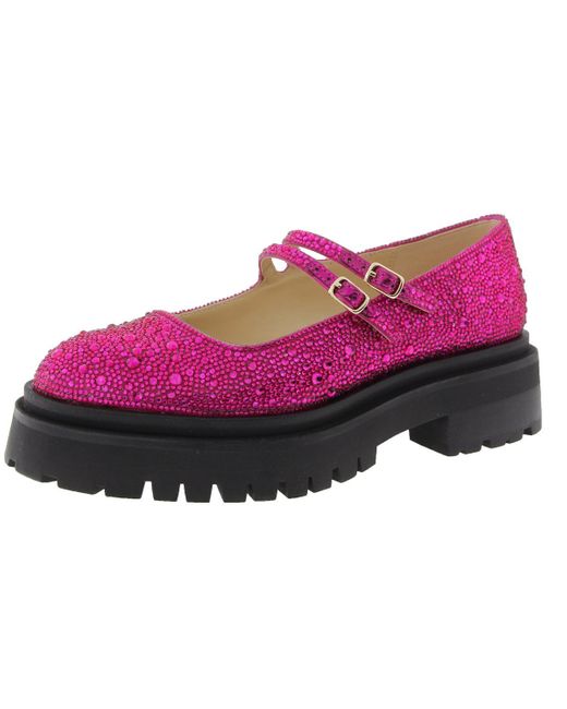 Betsey Johnson Rico Rhinestone Made Mary Janes in Pink | Lyst